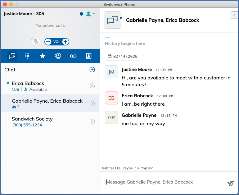 Switchvox Chat Transitions from Switchboard to the Desktop Softphone