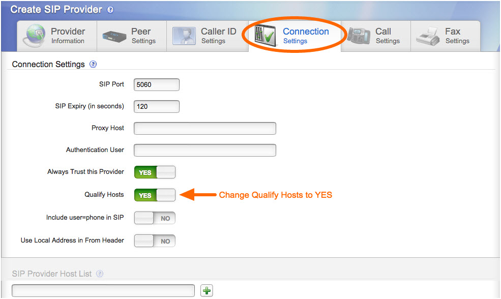 What is the recommended Switchvox configuration to connect to DCS SIP Trunking