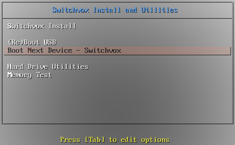 Using the Switchvox Install and Utilities Image